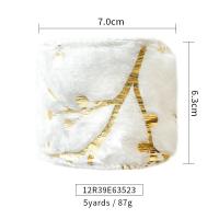 China 2023 Style Christmas Craft Ribbon Custom Plush Wire Edge Ribbon with Gold Printing for sale