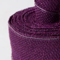China 63mm Red Wire Burlap Ribbon for Christmas Party Decorations and Favors for sale