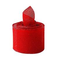 China Handmade burlap ribbon bow for creating festive and beautiful Christmas wreaths for sale