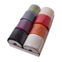 China 2.5 Inch Christmas Wired Burlap Ribbon Support OEM ODM for Holiday Decoration from MSD for sale