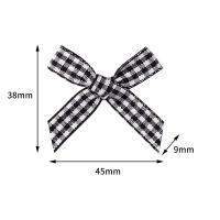 China Ribbon Bow Style Mini Gingham 4*4cm Craft Ribbon Bows for Customer Requirements for sale
