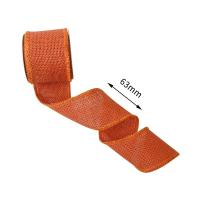 China 2.5 Inch Christmas Wired Burlap Ribbon Support OEM ODM for Holiday Decoration from MSD for sale
