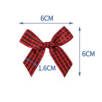 China Ribbon Bow Style Mini Gingham 4*4cm Craft Ribbon Bows for Customer Requirements for sale