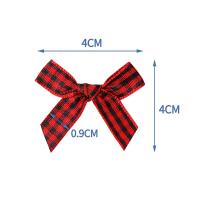 China Ribbon Bow Style Mini Gingham 4*4cm Craft Ribbon Bows for Customer Requirements for sale