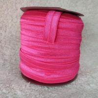 China Garment 15mm Width Custom Printed Solid Color FOE Headband Elastic Ribbon for Hair Tie for sale