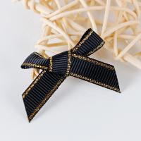 China Handmade Grosgrain Ribbon With Gold Edge Bow Custom Size 4 Colors Customizable for sale