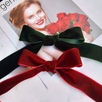 China Single Face Velvet Ribbon Beautiful Accent for Christmas Tree Decoration for sale