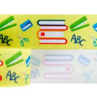 China DIY Hair Accessories and Decoration with School Themed Printed Grosgrain Ribbons for sale