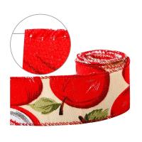 China Wired Burlap Ribbon Embellishment for Spring Decoration Wired Linen Ribbon for sale