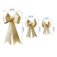China Hot Style PVC Ribbon Bow 7 Color Choices 15cm*23cm Size for Christmas Decor for sale