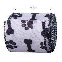 China DIY Wrapping Crafts Decoration Ribbon with Customized Paw Pattern 2.5 Inch Wired Edge for sale