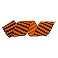 China MSD Fall Wired Edge Ribbons 2.5 Inch Burlap Autumn Ribbon for Thanksgiving Day Ribbon for sale