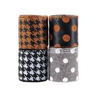 China MSD Burlap Fabric Ribbon Wired Edge Ribbon for Craft Decor Support OEM ODM Printed for sale