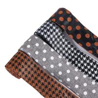 China MSD Burlap Fabric Ribbon Wired Edge Ribbon for Craft Decor Support OEM ODM Printed for sale