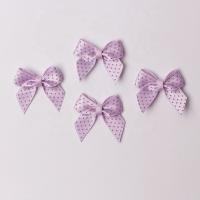 China Support 7 Days Sample Order Lead Time Polka Dot Printed Handmade Fabric Ribbon Bows for sale