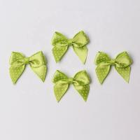 China Support 7 Days Sample Order Lead Time Polka Dot Printed Handmade Fabric Ribbon Bows for sale