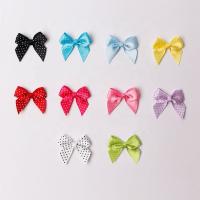 China Support 7 Days Sample Order Lead Time Polka Dot Printed Handmade Fabric Ribbon Bows for sale