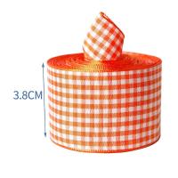 China Polyester Gingham Ribbon 38mm Wide Plaid Ribbon for Gift Wrapping Hair Bows and Craft for sale