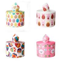 China Gift Wrapping Must-Have 3.8cm Double Face Easter Bunny Ribbon with Cute Cartoon Print for sale