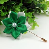 China Brooches Type Brooches Handmade Flower Ribbon Brooches for Women's Accessories for sale