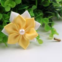 China Brooches Type Brooches Handmade Flower Ribbon Brooches for Women's Accessories for sale