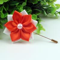 China Brooches Type Brooches Handmade Flower Ribbon Brooches for Women's Accessories for sale