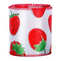 China 2 1/2‘’ Strawberry Satin Wired Printed Ribbon for Wrapping and Hair Bows for sale