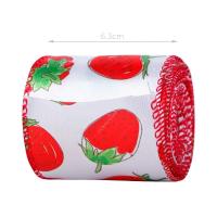 China 2 1/2‘’ Strawberry Satin Wired Printed Ribbon for Wrapping and Hair Bows for sale