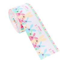 China Double Face Printed Grosgrain Fabric Ribbon 38mm Top Choice for Easter Day Decoration for sale