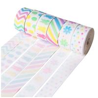 China RIBBONS for DIY Bow Sustainable Cartoon Design Printed Easter Ribbon Grosgrain Fabric for sale