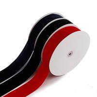 China Sustainable 100% Polyester Velvet Ribbon with OEM Service from Factor for sale