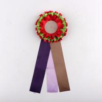 China Support 7 Days Sample Order Lead Time Custom Solid Color Printed Satin Rosette Award Ribbon for Medals for sale