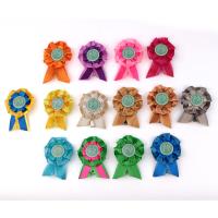 China Support 7 Days Sample Order Lead Time Custom Solid Color Printed Satin Rosette Award Ribbon for Medals for sale