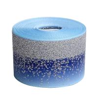 China 38mm Puff Sliver Gradient Glitter Grosgrain Ribbon with Heat-transfer Print for sale
