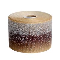 China 38mm Puff Sliver Gradient Glitter Grosgrain Ribbon with Heat-transfer Print for sale