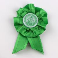 China Custom Satin Award Ribbon Metal Rosettes Top Choice for Commemoration for sale