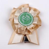 China Custom Satin Award Ribbon Metal Rosettes Top Choice for Commemoration for sale