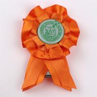China Custom Satin Award Ribbon Metal Rosettes Top Choice for Commemoration for sale