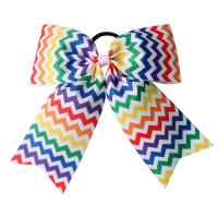 China Sublimated Girl Cheerleading Bows with Hair Ring Delivery in 3-7 Working Days 16*20cm for sale