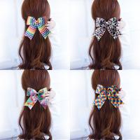 China Sublimated Girl Cheerleading Bows with Hair Ring Delivery in 3-7 Working Days 16*20cm for sale