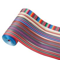 China 25mm Rainbow Striped Grosgrain Ribbon for Hair Bow Making Support 7 Days Sample Order for sale