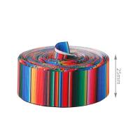China 25mm Rainbow Striped Grosgrain Ribbon for Hair Bow Making Support 7 Days Sample Order for sale