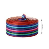 China 25mm Rainbow Striped Grosgrain Ribbon for Hair Bow Making Support 7 Days Sample Order for sale