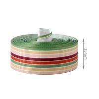China 25mm Rainbow Striped Grosgrain Ribbon for Hair Bow Making Support 7 Days Sample Order for sale