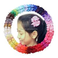 China Clip Hair Bow Style Decoration Fancy Grosgrain Ribbon Hair Bows for Girls Hair Ornament for sale