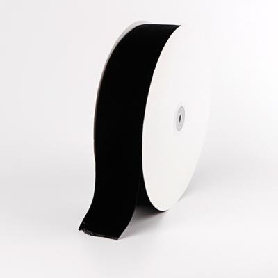 China Single Face Style Double Sided Black Velvet Ribbon with Velvet Fabric Type for sale