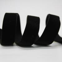 China Single Face Style Double Sided Black Velvet Ribbon with Velvet Fabric Type for sale