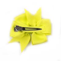 China 196 Color Range Selection Grosgrain Hair Ribbon Bow with Custom Logo and Clip On Back for sale