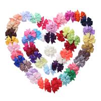 China 196 Color Range Selection Grosgrain Hair Ribbon Bow with Custom Logo and Clip On Back for sale