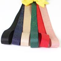China Support 7 Days Sample Order Lead Time for Gold and Silver Glitter Herringbone Ribbon for sale